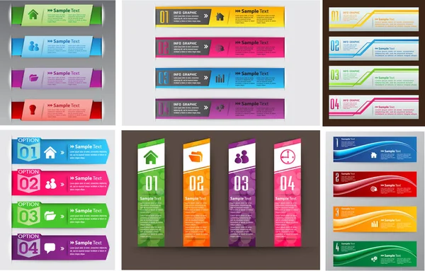 Templat Kotak Teks Modern Banner Infographics Vektor Stok oleh ...