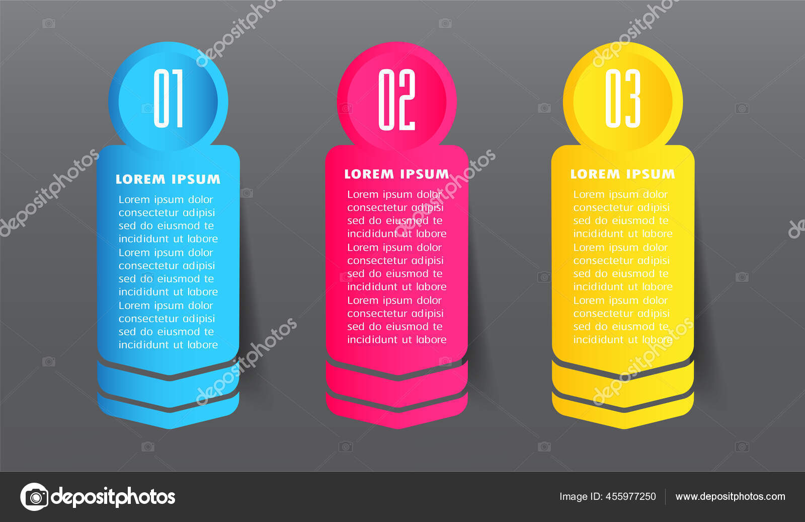 Colorful Infographics Banner Template Text Boxes Digital Card Stock ...