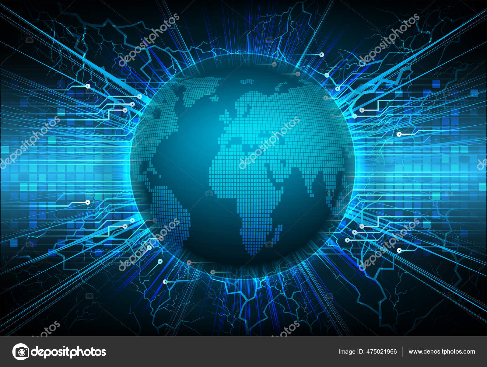 Globe Terrestre Avec Codes Papier Peint Numérique Vecteur par ...