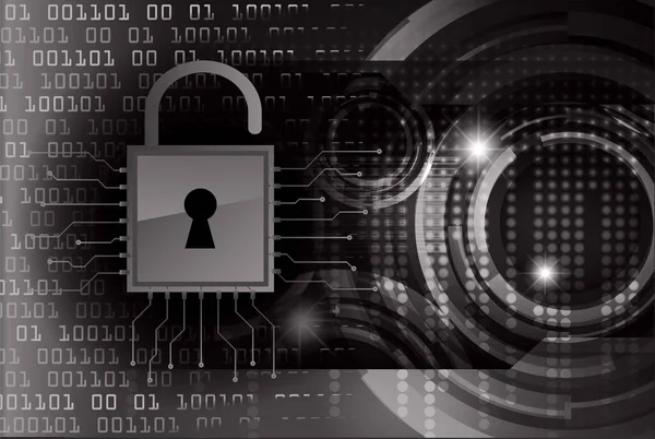 Background Vector Illustration Locker Digital Security Concept — Stock ...