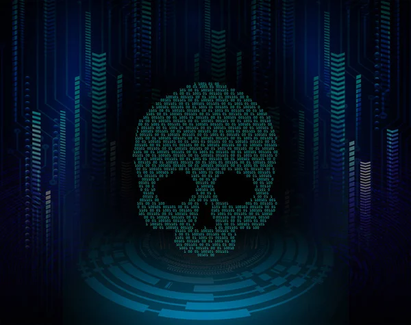 Skull Cyber Circuit Future Technology Concept Background Stock Vector ...