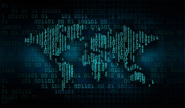 Binary Code Background World Map Stock Vector Image by ©titima157@gmail.com #416061310