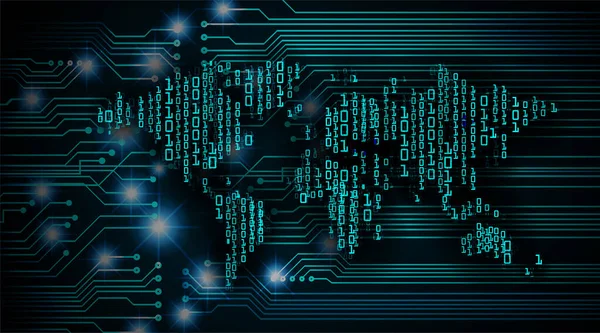 World Map Code Dark Background Stock Vector Image by ©titima157@gmail ...