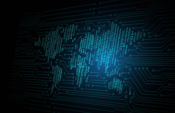 World Map Code Dark Background Stock Vector Image by ©titima157@gmail ...