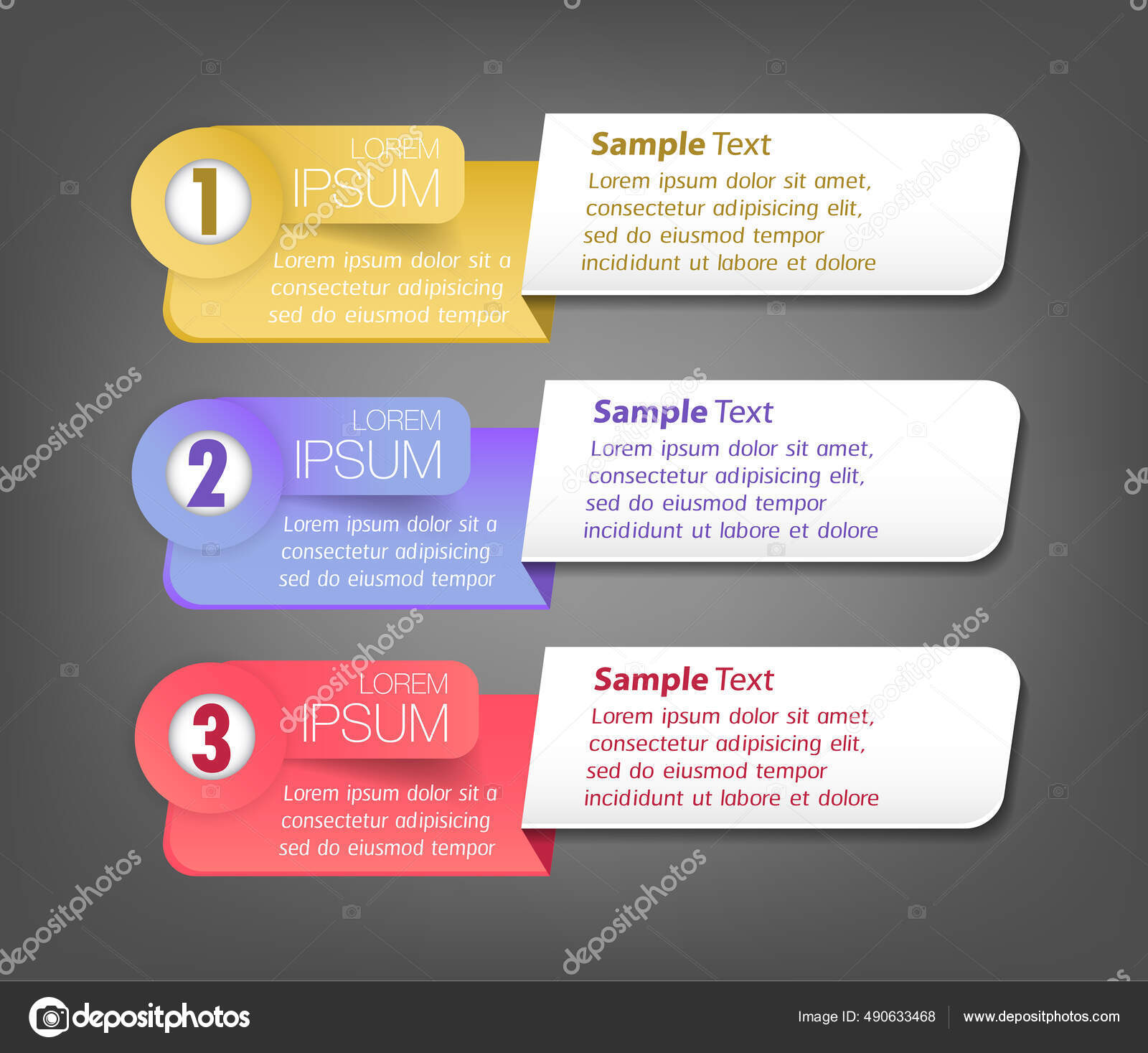 Plantilla Cuadro Texto Moderno Banner Infografías Vector de stock por ...