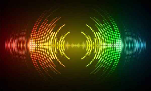 Sound Waves Oscillating Dark Light Abstract Futuristic Wallpaper ...