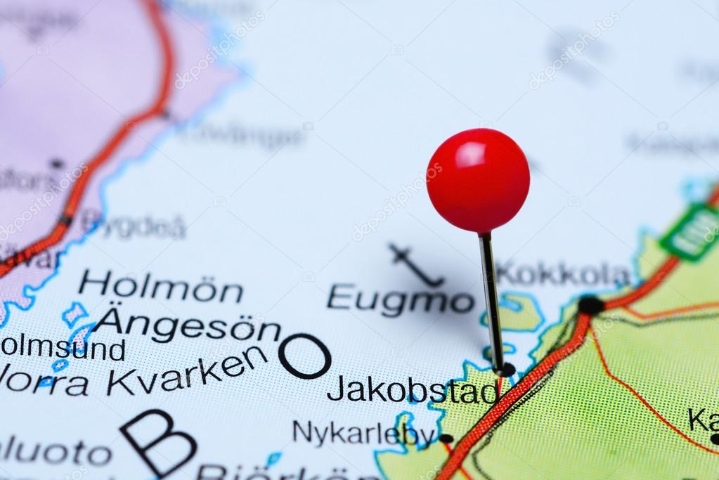Jakobstad en un mapa de Finlandia 2022