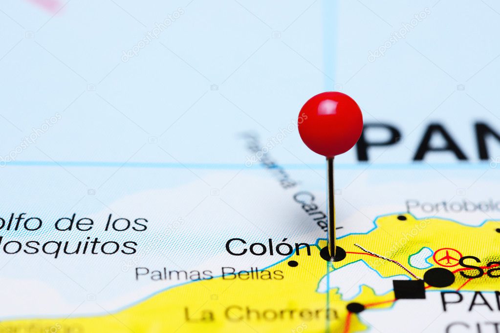 Colón en un mapa de Panamá: fotografía de stock © dk_photos #115902082 ...