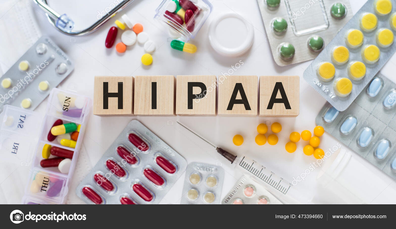 Wooden Block Form Word Hipaa Health Insurance Portability ...