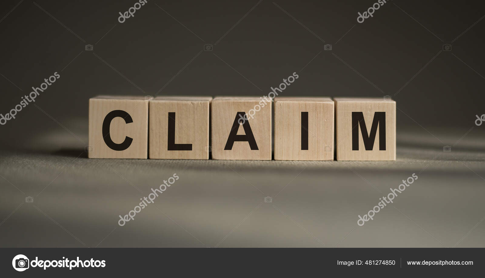 Wooden Blocks Word Claim Written Gray Background Stock Photo by ©Ana ...