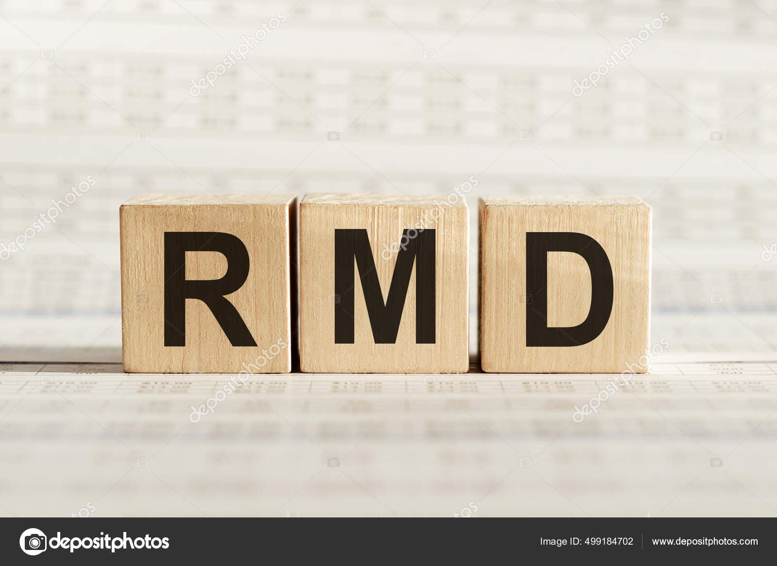Rmd Abbreviation Required Minimum Distributions Wooden Cubes Light ...