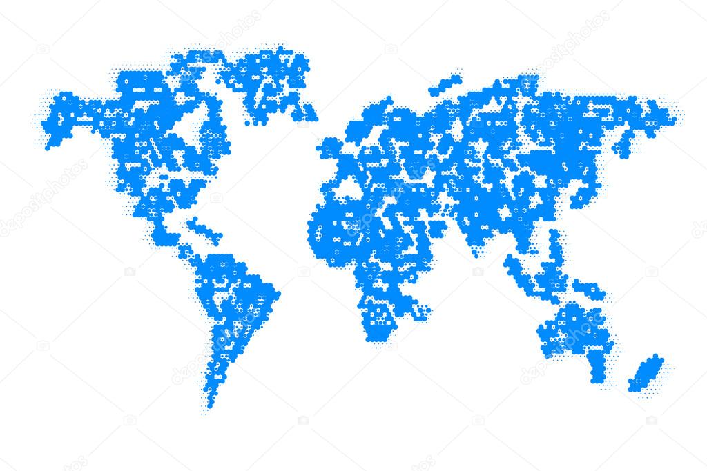 Computer graphic World map — Stock Photo © Dezay #100528538