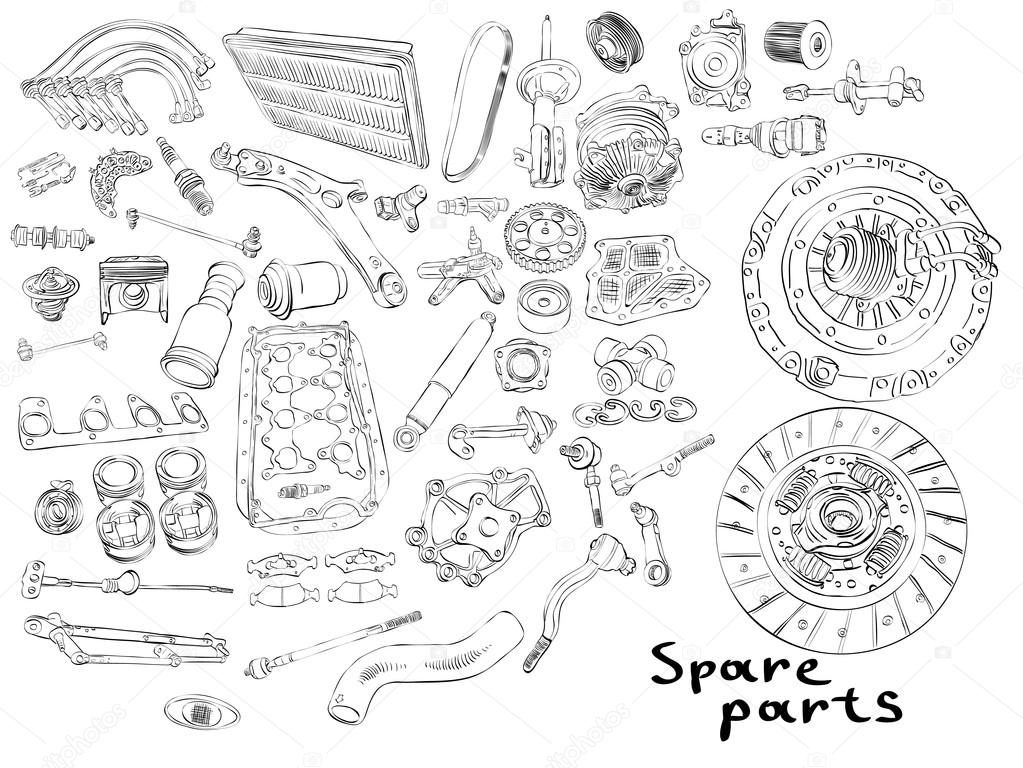 Aftermarket spare parts Stock Vector by ©Dezay 84424174