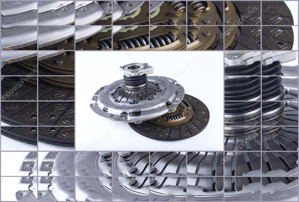 Clutch disc kit car on a white background — Stock Photo © Dezay #97339622