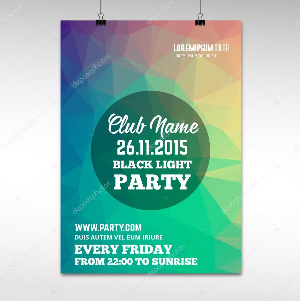 Club poster template Stock Vector Image by ©Vitalex #122809592