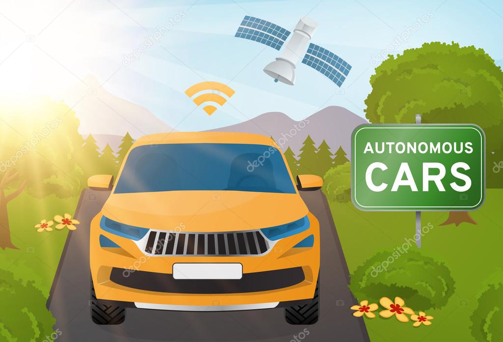 Autonomous self-driving car vector Stock Vector by ©mato181 114155000