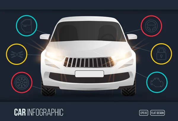 Car infographic template vector automotive web banner design Stock ...