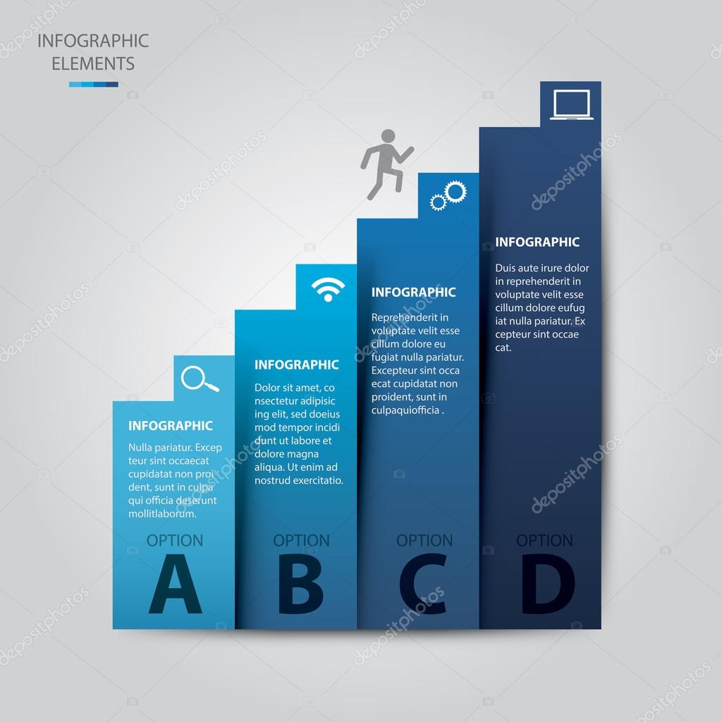 Ladder of Success Infographic-Vector Stock Vector by ©Bluehousestudio ...