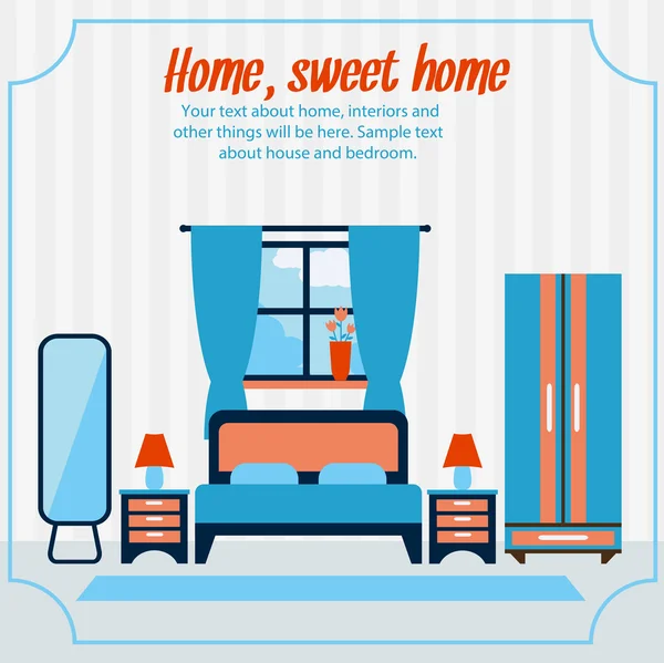 Living room card design — Stock Vector © Elvetica #56924693