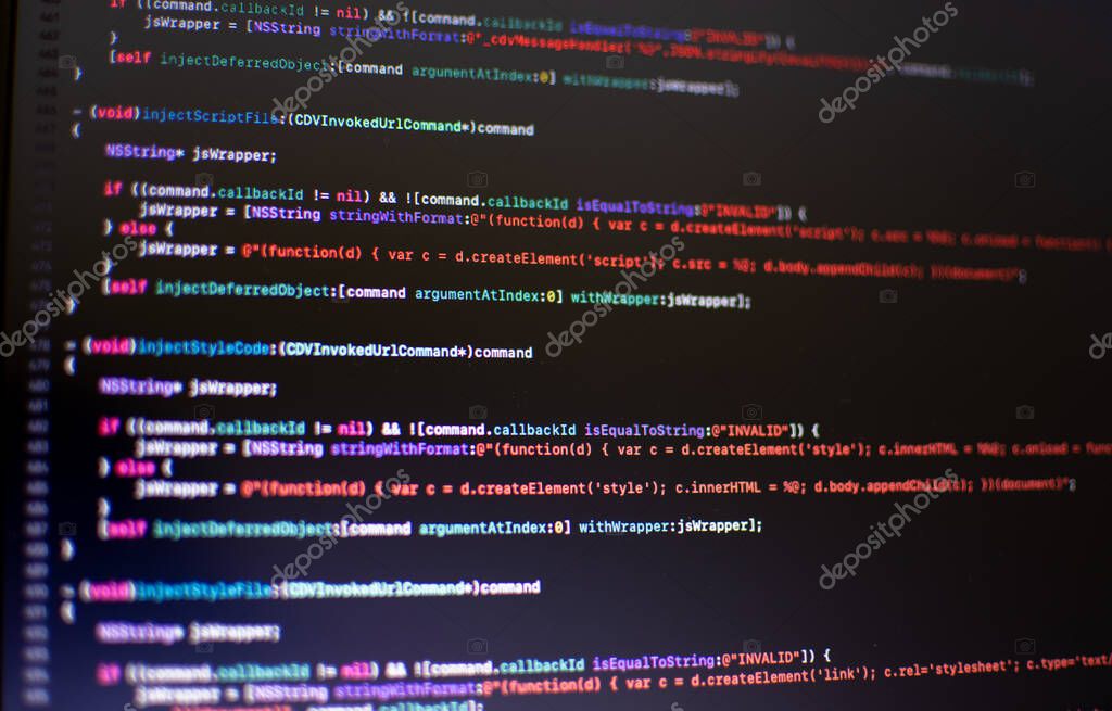 Programación de código fuente Programadores que codifican aplicaciones ...