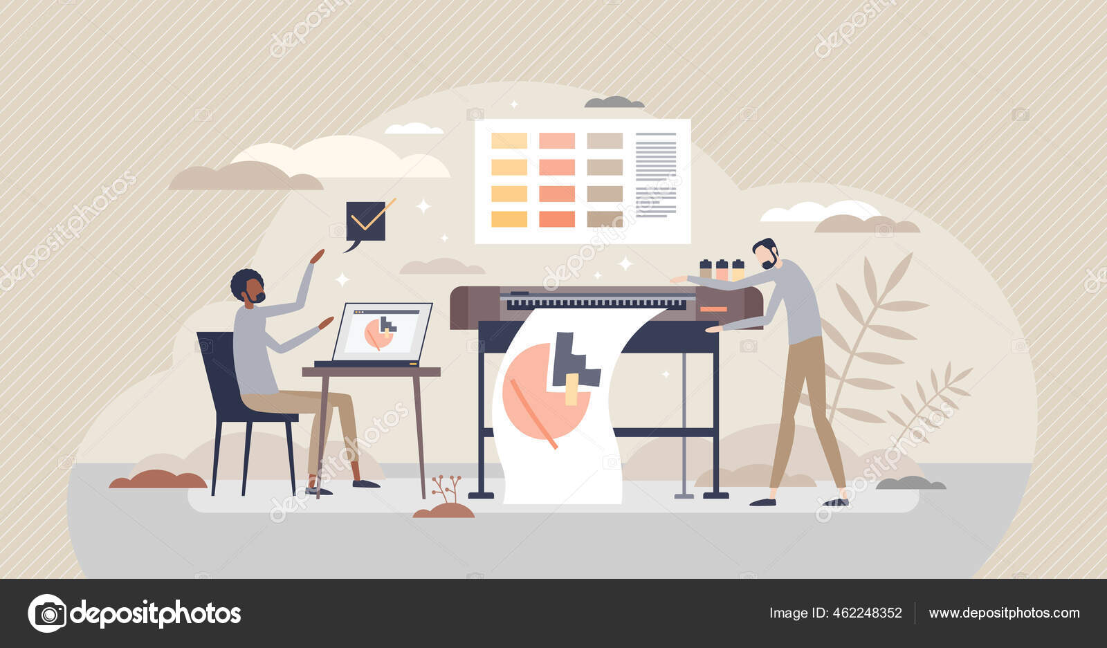 Digital printing method with plotter, and printout paper tiny person ...