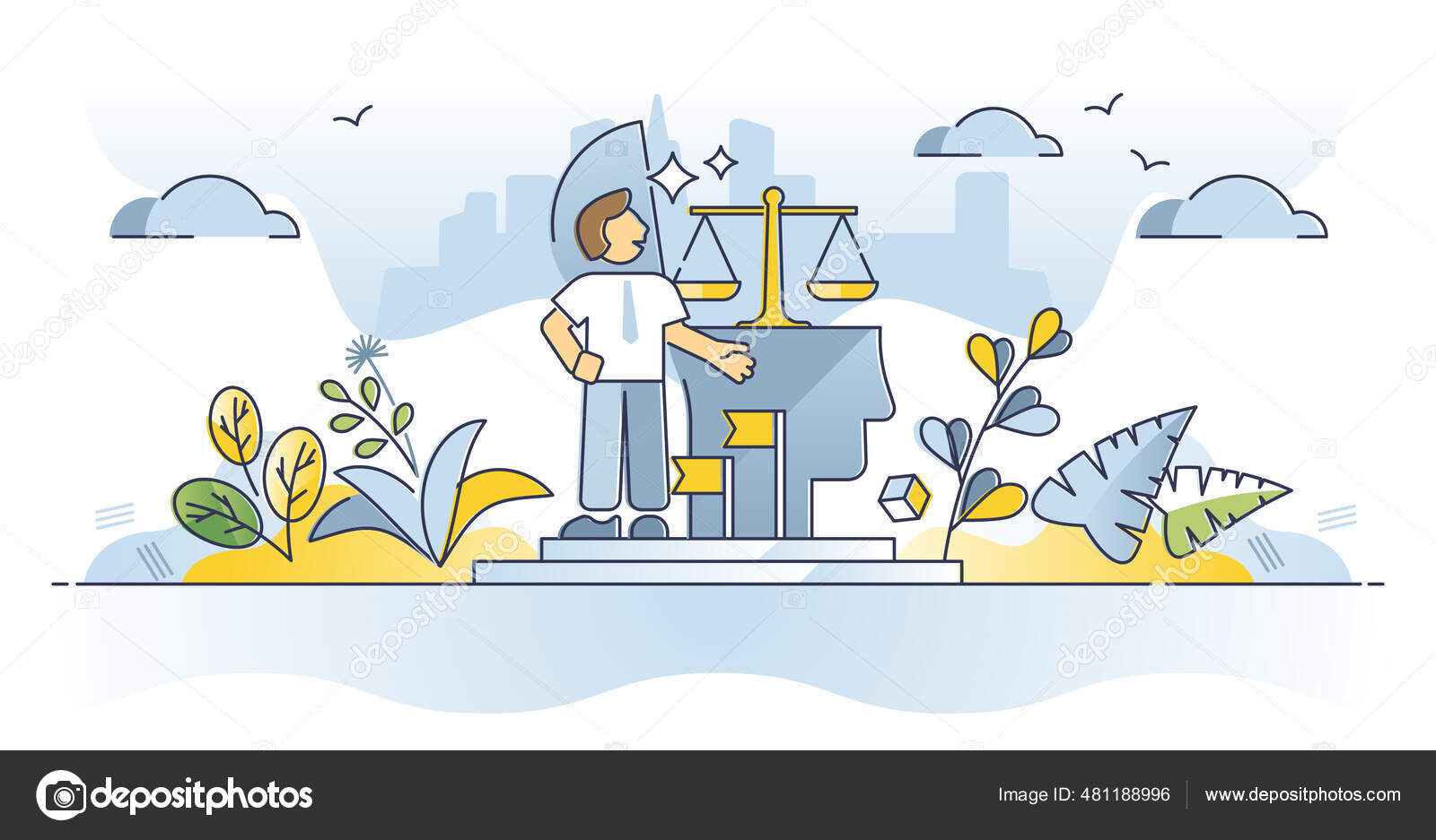 Integrity and ethical moral principles as core values element outline ...