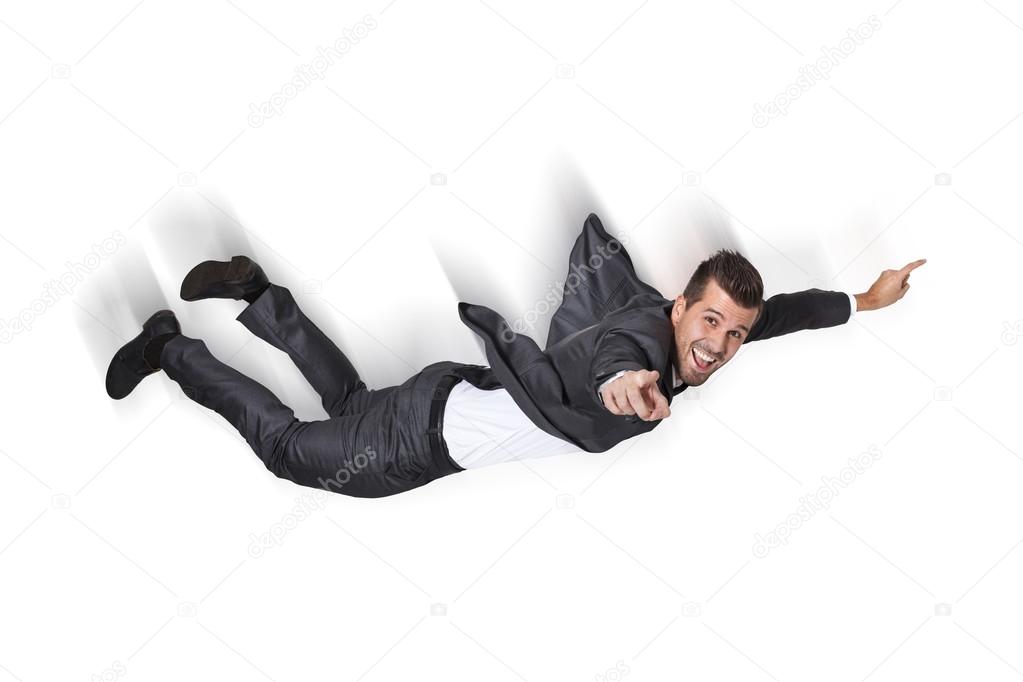 Man Falling Through Air
