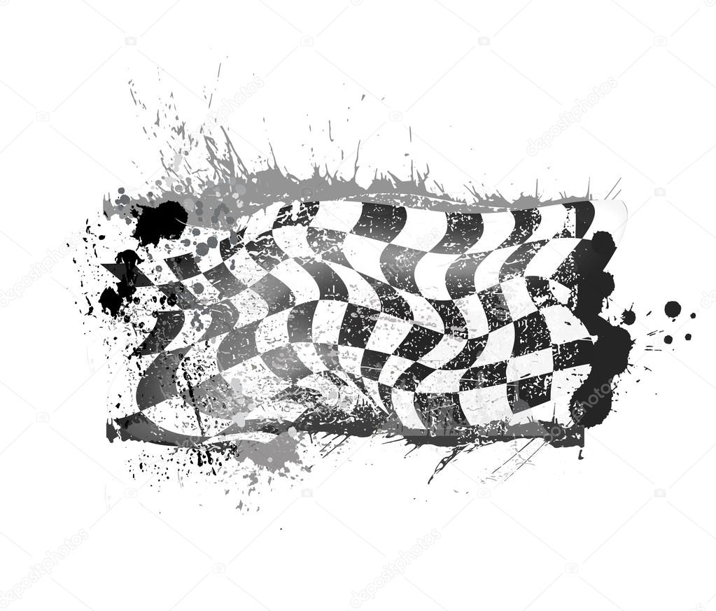 Grunge checkered race flage Stock Vector by ©amudsen 63576531