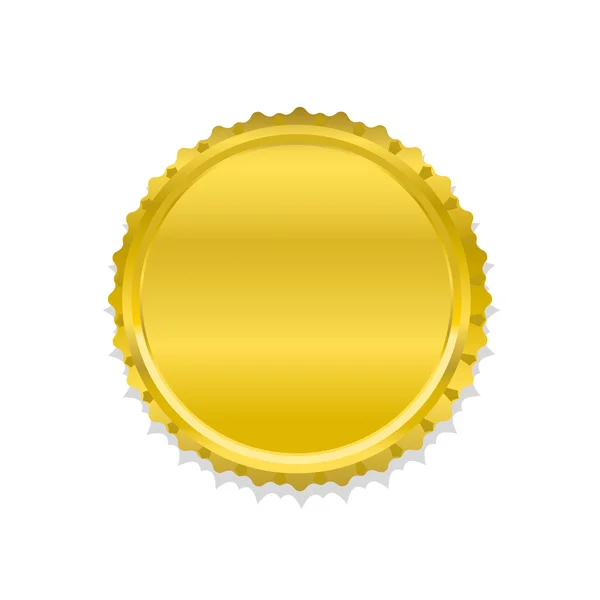 Golden round badge coin emblem icon vector Stock Vector Image by ...