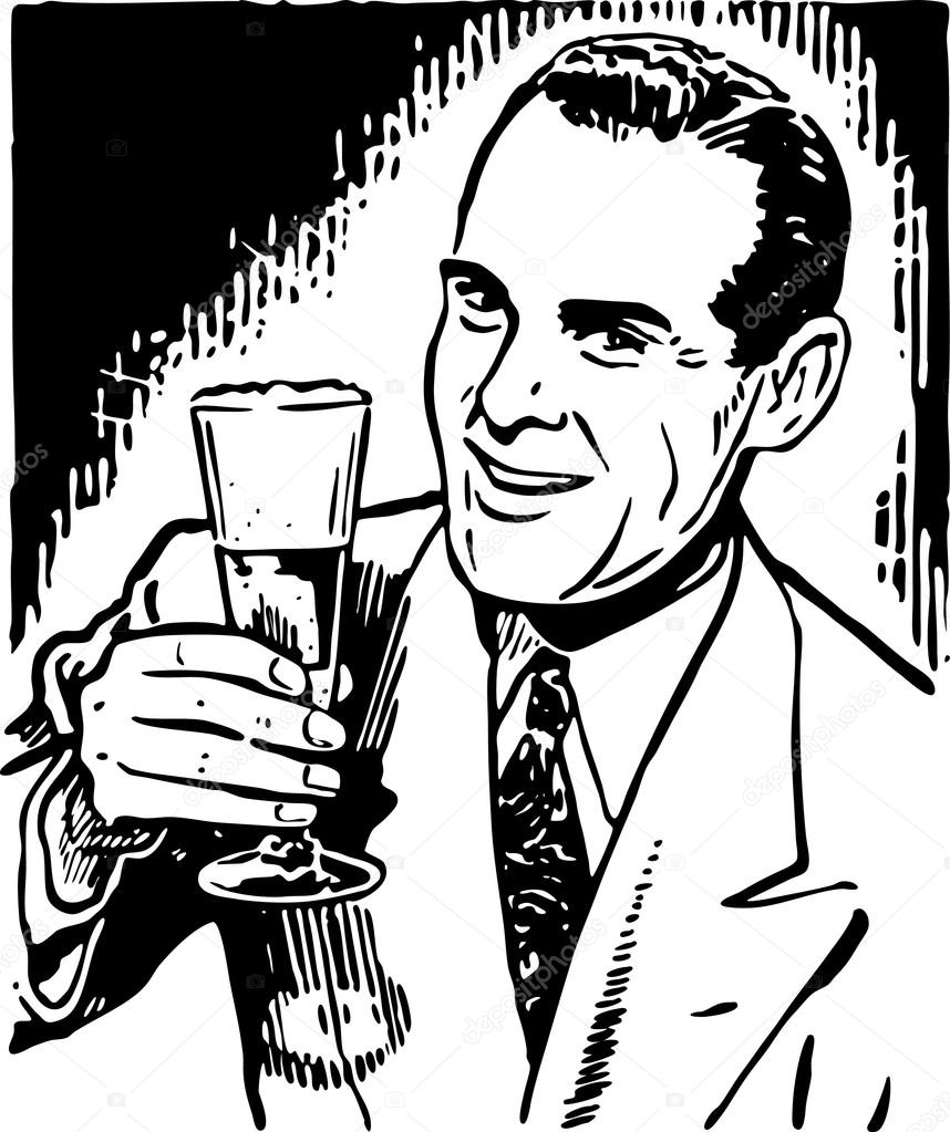 Retro Guy With Beer Stock Vector Image by ©RetroClipArt #107992406 Retro Guy With Beer Stock Vector Image by ©RetroClipArt #107992406