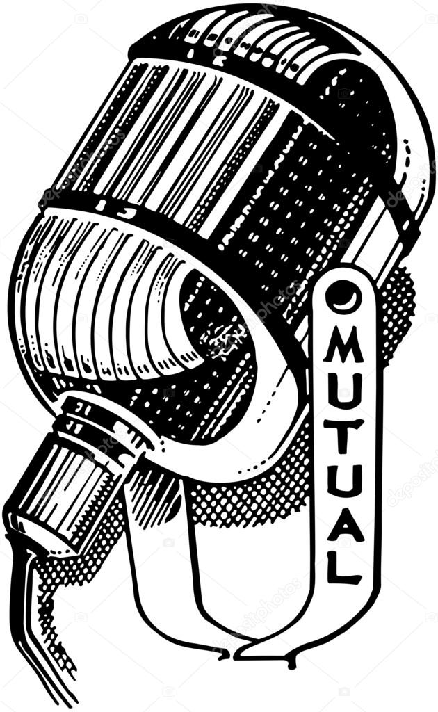 Micrófono de radio Stock Vector by ©RetroClipArt 55668277