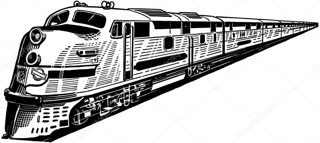 Passenger Train Stock Vector Image by ©RetroClipArt #55669419