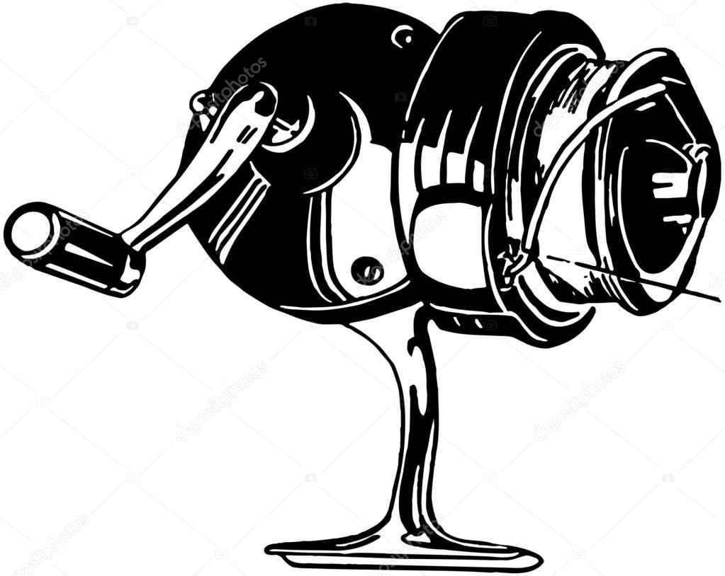 Fishing Reel Stock Vector by ©RetroClipArt 55669947