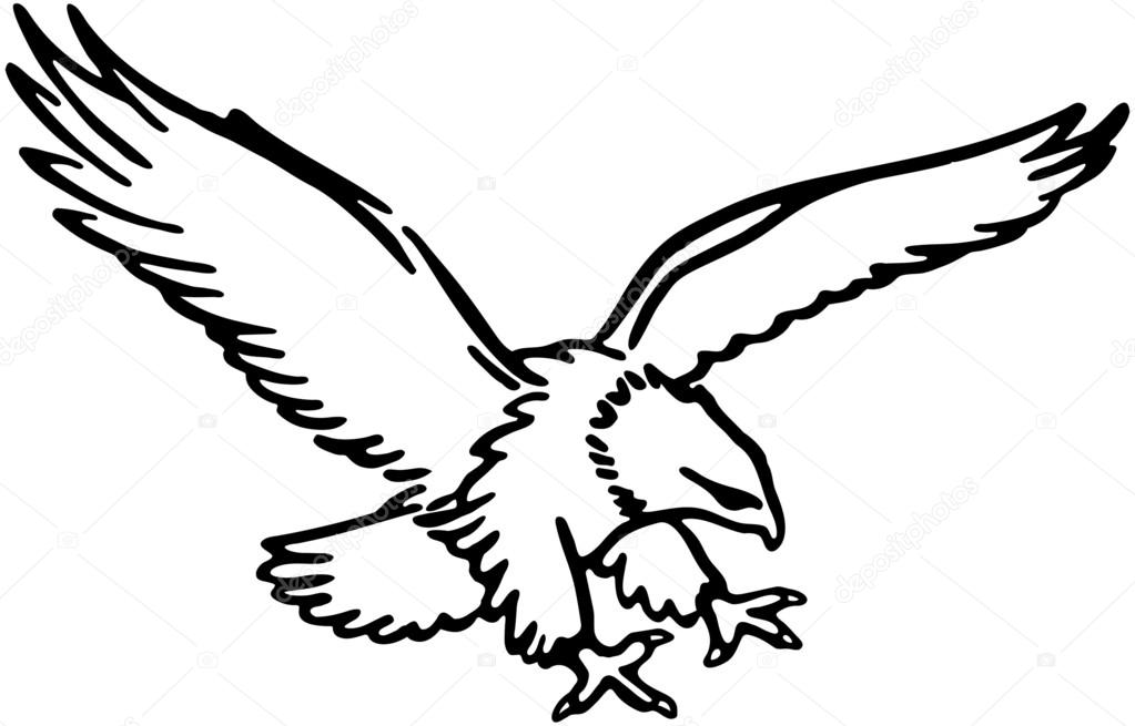 Vliegende arend — Stockvector © RetroClipArt #55671183