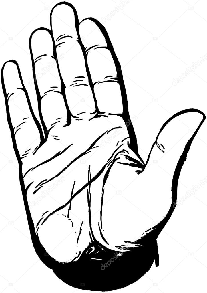 Stop Hand Stock Vector by ©RetroClipArt 55672221