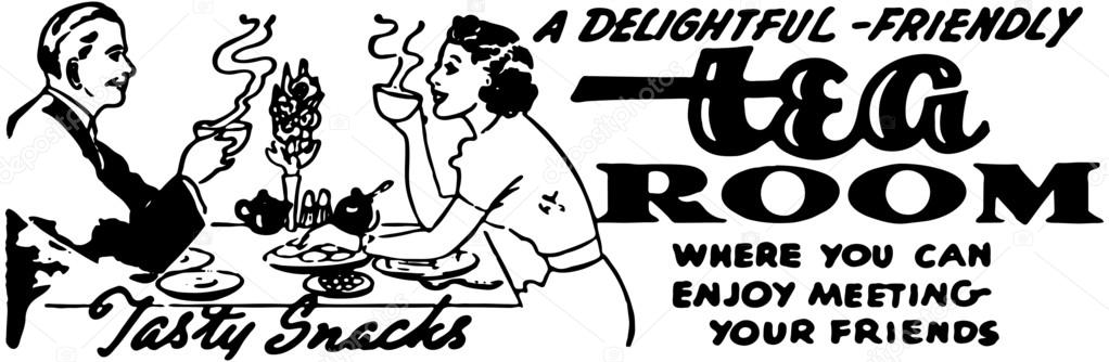 Tea Room Stock Vector Image by ©RetroClipArt #55672361