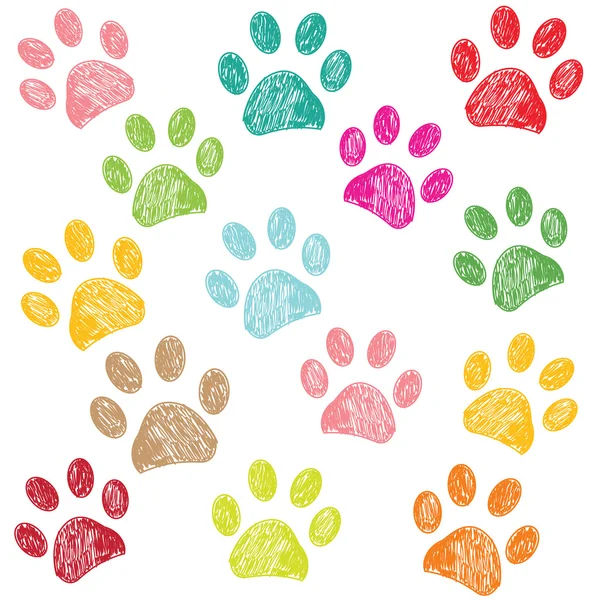 Colorful Paw Print Vector Background Stock Vector Image by ©gulsengunel ...