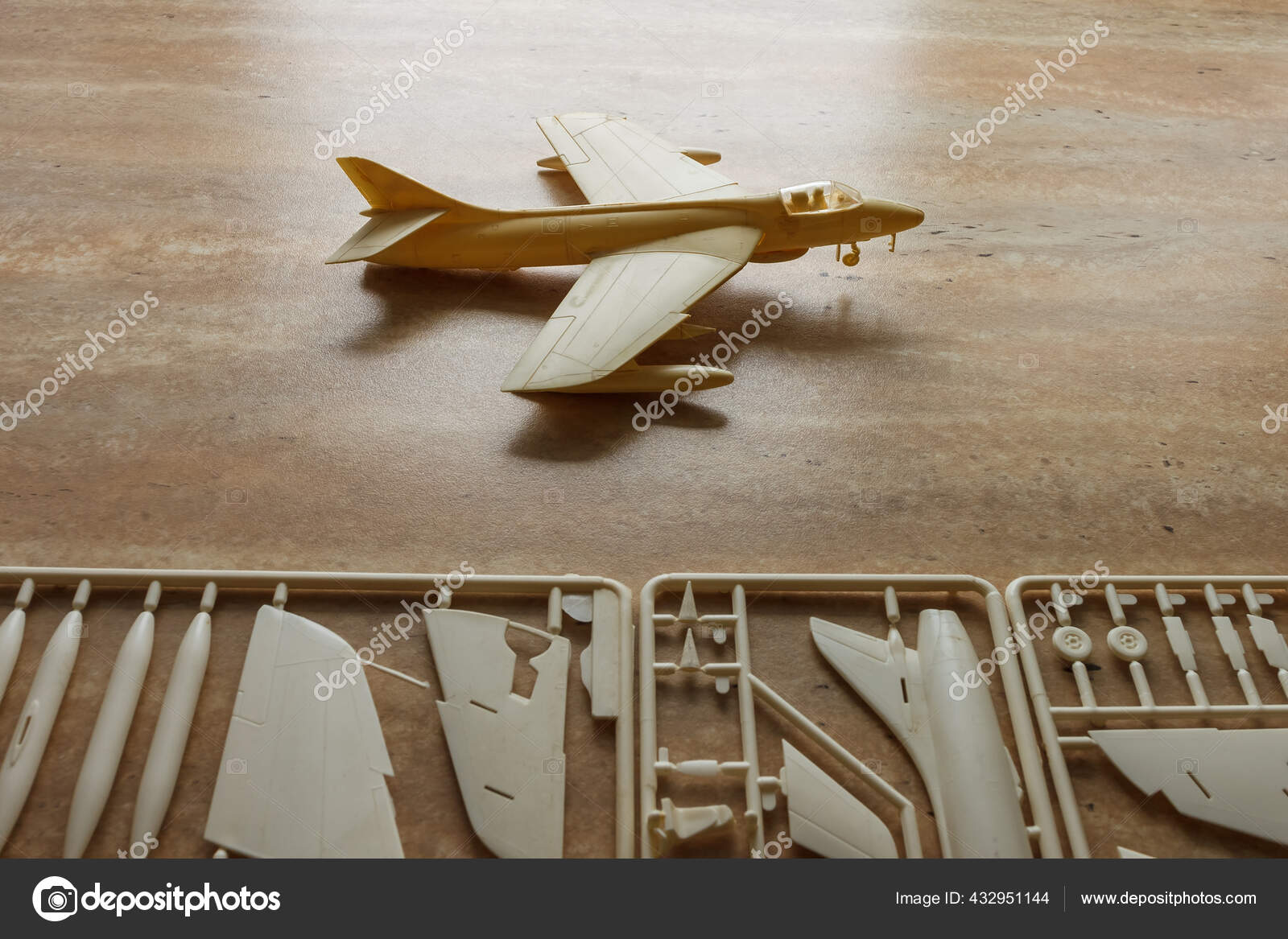 Scale Model Airplane Fighter Details Plastic Assembly Kit — Stock Photo ...
