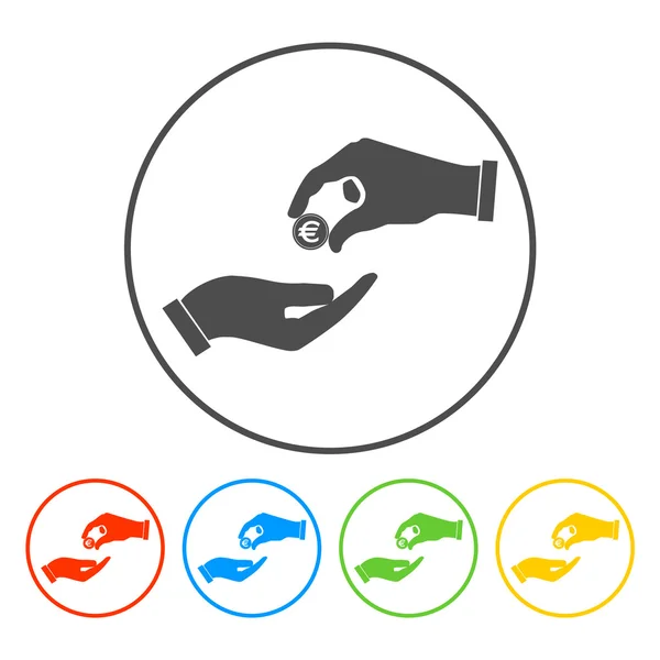 Hand give coin Stock Vectors, Royalty Free Hand give coin Illustrations ...