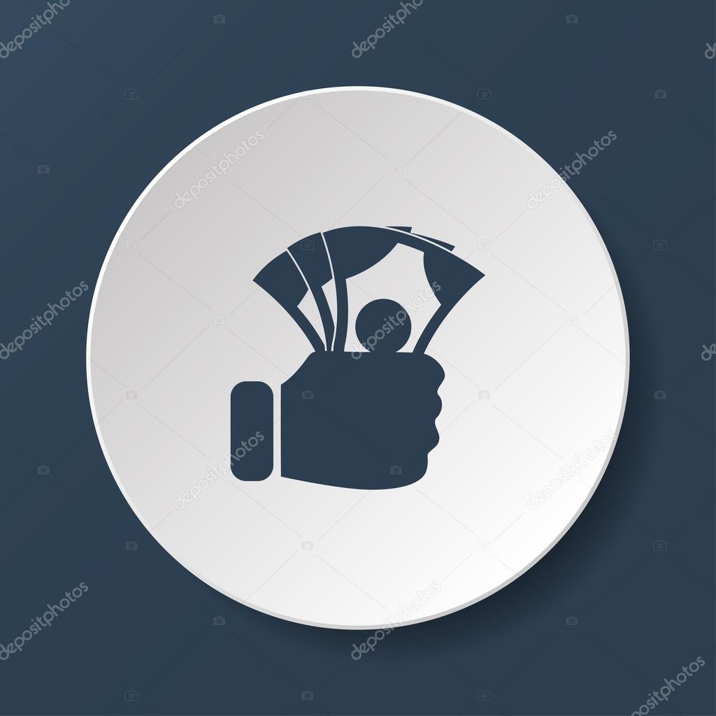 Hand holding money icon Stock Vector by ©stalkerstudent 82771918