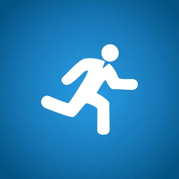 Silhouette Running Man Simple Icon Stock Vector Image by ©nettibuletti ...