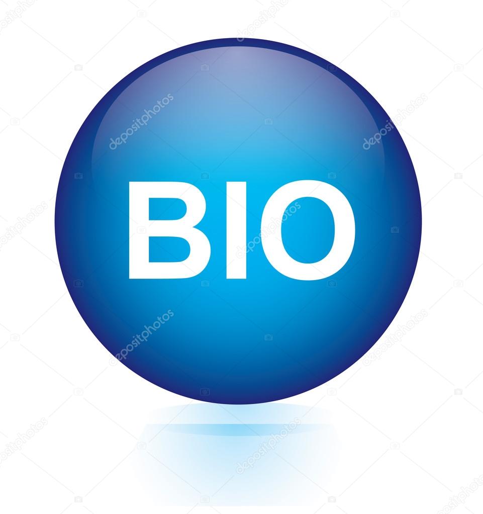 Bio blue circular button Stock Vector Image by ©photousvp77 #62217087