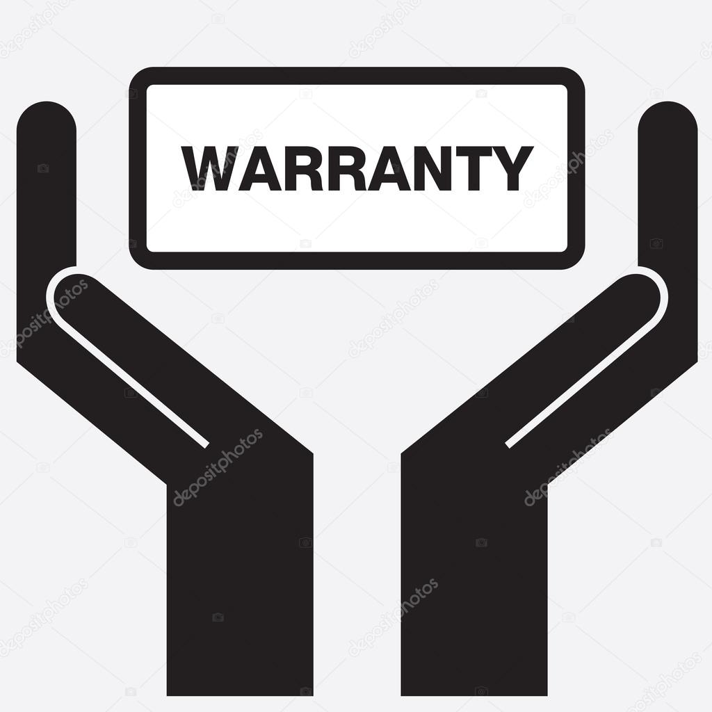 Hand showing warranty sign icon. Vector illustration. — Stock Vector ...