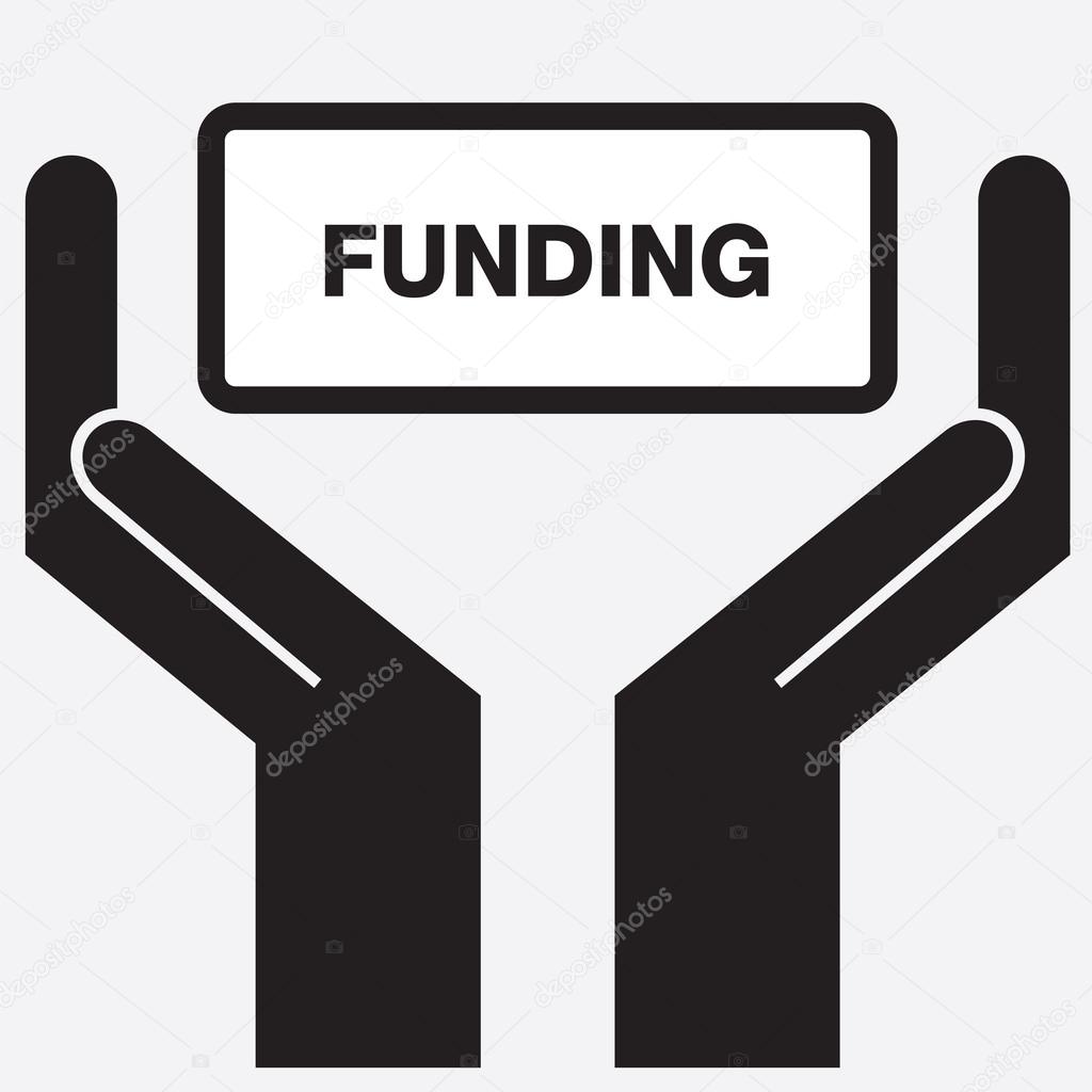 Hand showing funding sign icon. Vector illustration. Stock Vector by ...