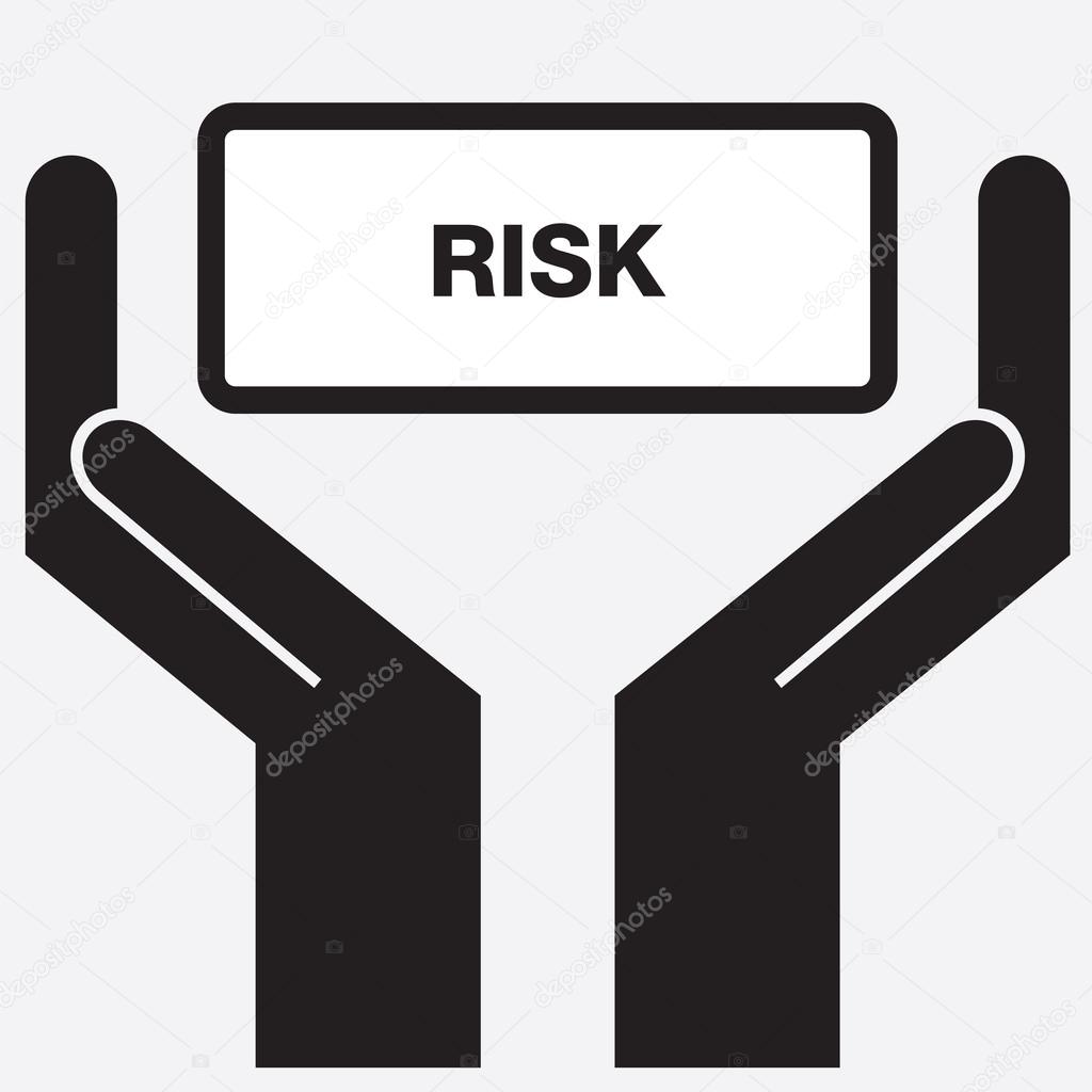 Hand showing risk sign icon. Vector illustration. Stock Vector Image by ...
