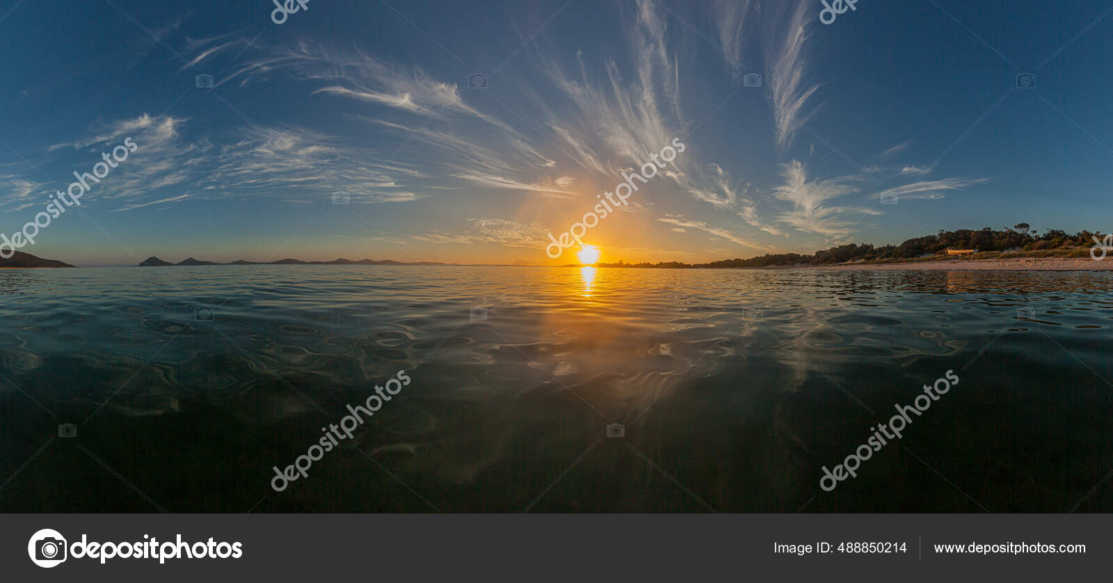 Panorama Paradisiacal Beach Australian Golden Coast State Queensland ...