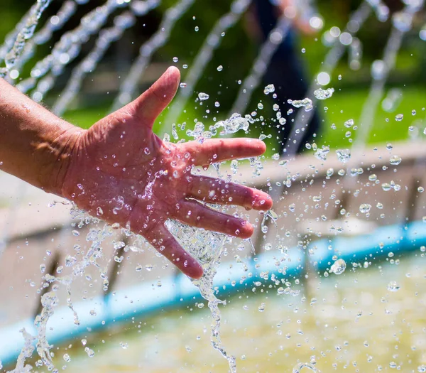 Hand Water Splash Background — Stock Photo © KAZKZ #490615844