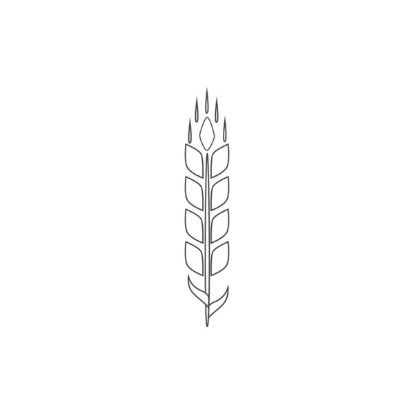 Icono de l nea de trigo minimalista. Ilustraci n simple del vector del logotipo del contorno de ...