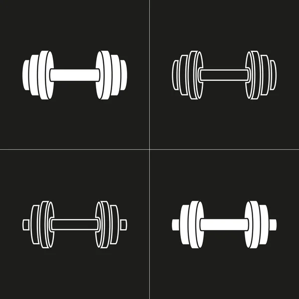 Set of simple dumbbell icon — Stock Vector © lovemask #73344555
