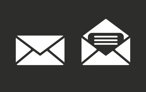 Icono email blanco Vector Art Stock Images | Depositphotos